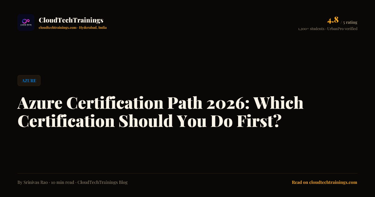 Azure Certification Path 2026: Where to Start? | CTT